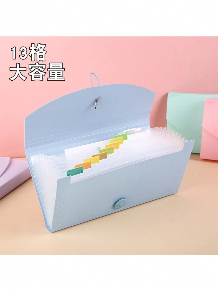 13-Pocket PP Accordion File Folder, Portable Financial Documents ...