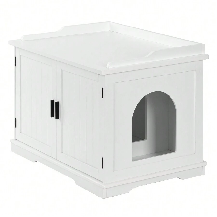 FCH Cat Litter Box House Hidden Cabinet Extra Large Enclosure Furniture ...