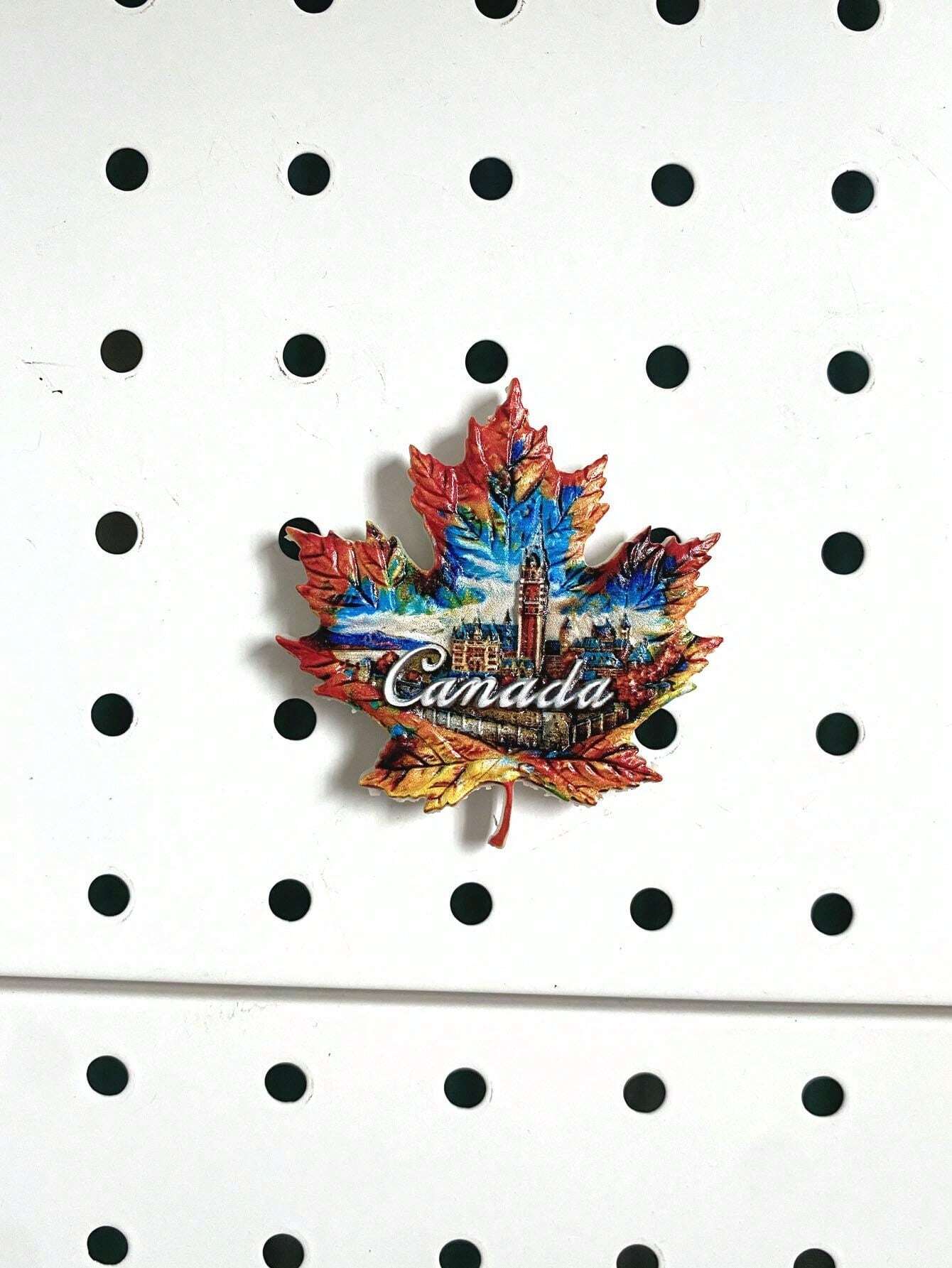 1pc Resin Travel Souvenir Art Fridge Magnet With Canada Maple Leaf ...