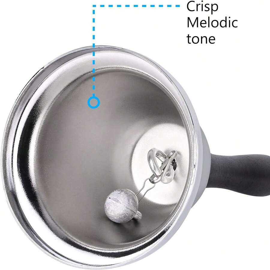 Loud Hand Bell, Silver Steel Hand Bells For Adults, Dinner Bells For ...