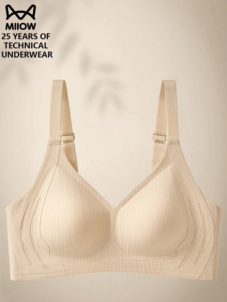MIIOW Soutien-gorge sans fil légèrement matelassé MIIOW, brassière sans couture invisible et de ...