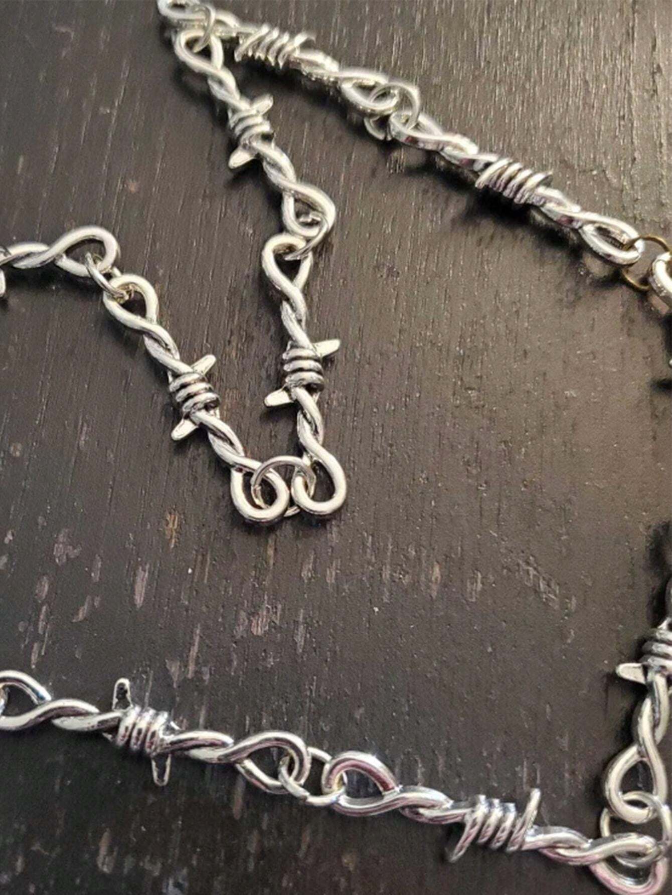 1pc Unique Vintage Thorn Necklace, Thorn Choker Chain, Fashion Punk ...