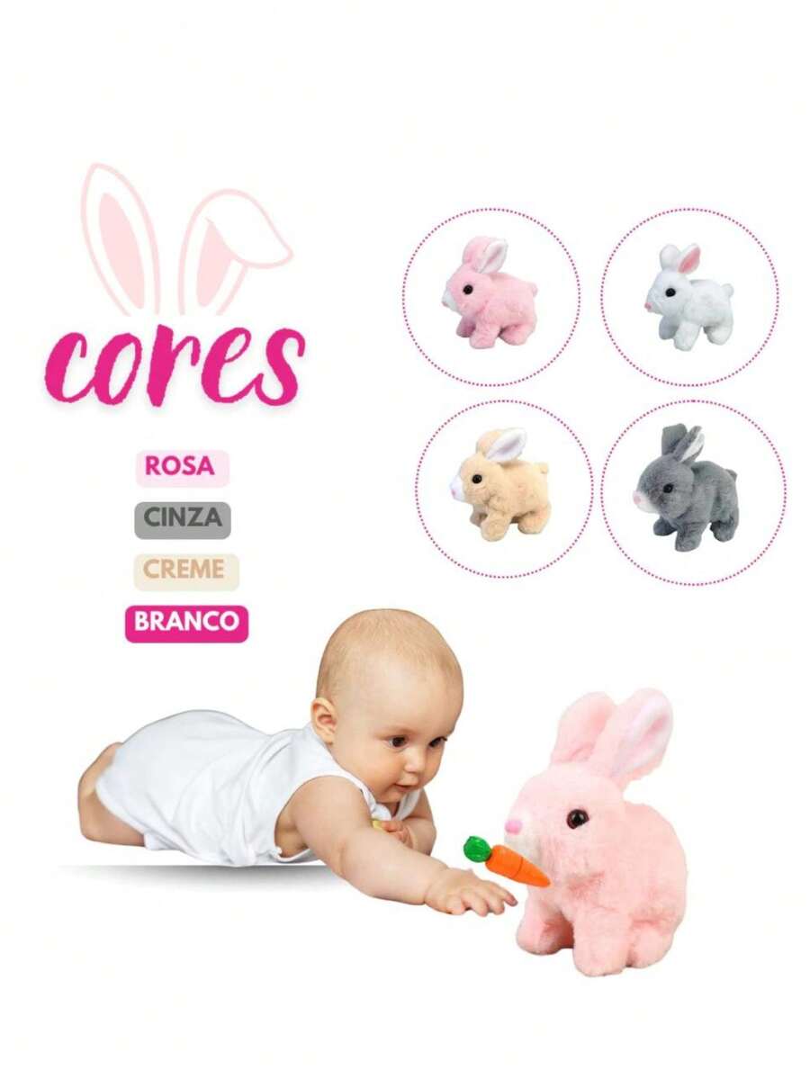 Plush Toy Rabbit Electric Bunny For Kids To Walk And Jump Easter ...