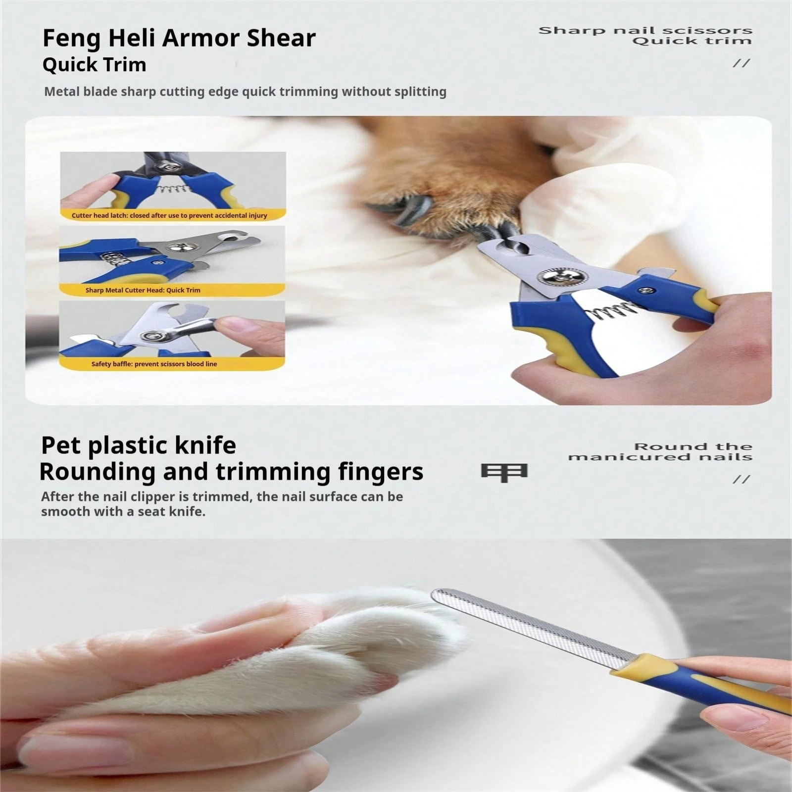 8-In-1 Pet Grooming Kit, Daily Care Brush, Comb, Nail Clipper, File, Deshedding Tool For Dogs ...