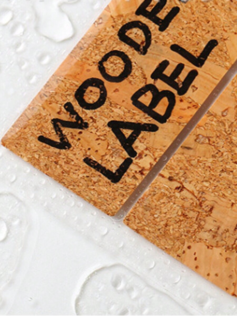 Soft Wood Adhesive DIY Label Closure Sticker - Decoration For Holiday ...