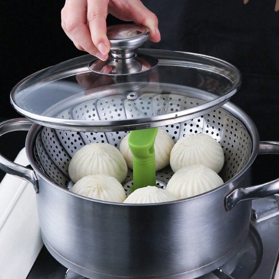 Collapsible Stainless Steel Steam Rack, Adjustable Mesh Grid For ...
