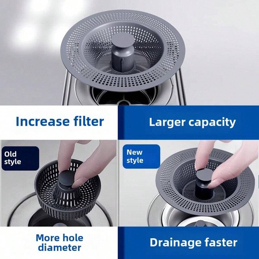 Stainless Steel Kitchen Sink Strainer, Pop-Up Filter, Sink Drain Cover ...