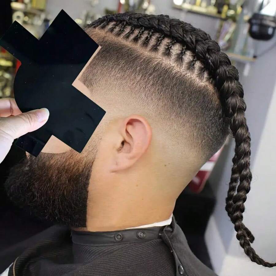 Hairline Enhancement Card Beard Line Up Shaping Tool Lineup Guide ...