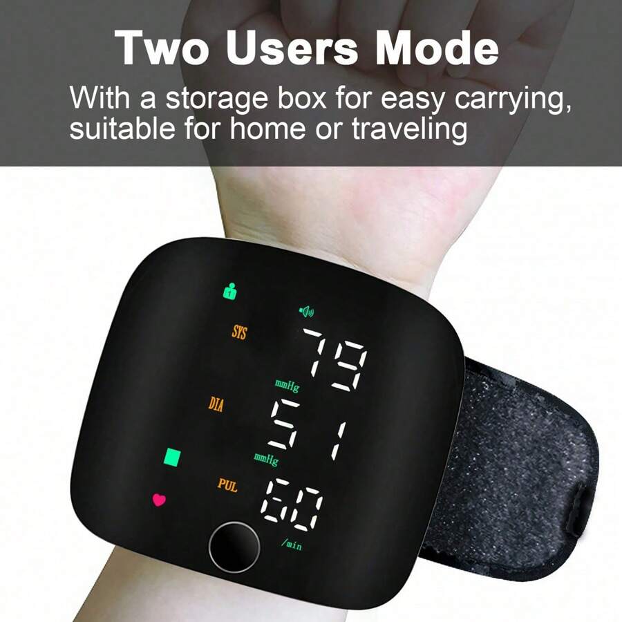 1 Pc Smart Touch LCD Screen Chargeable Voice Wrist Blood Pressure ...