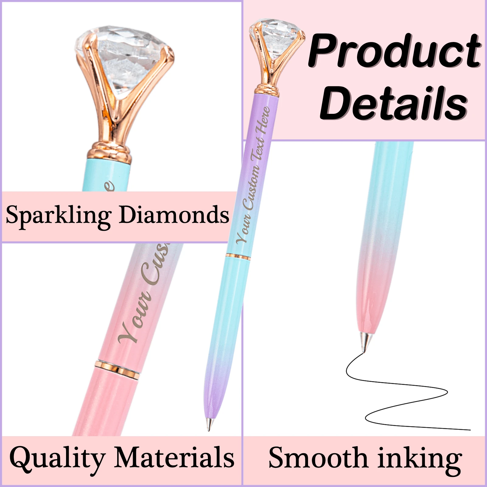1 PC Personalized Rhinestone Pen With Crystal With Name Engraving ...