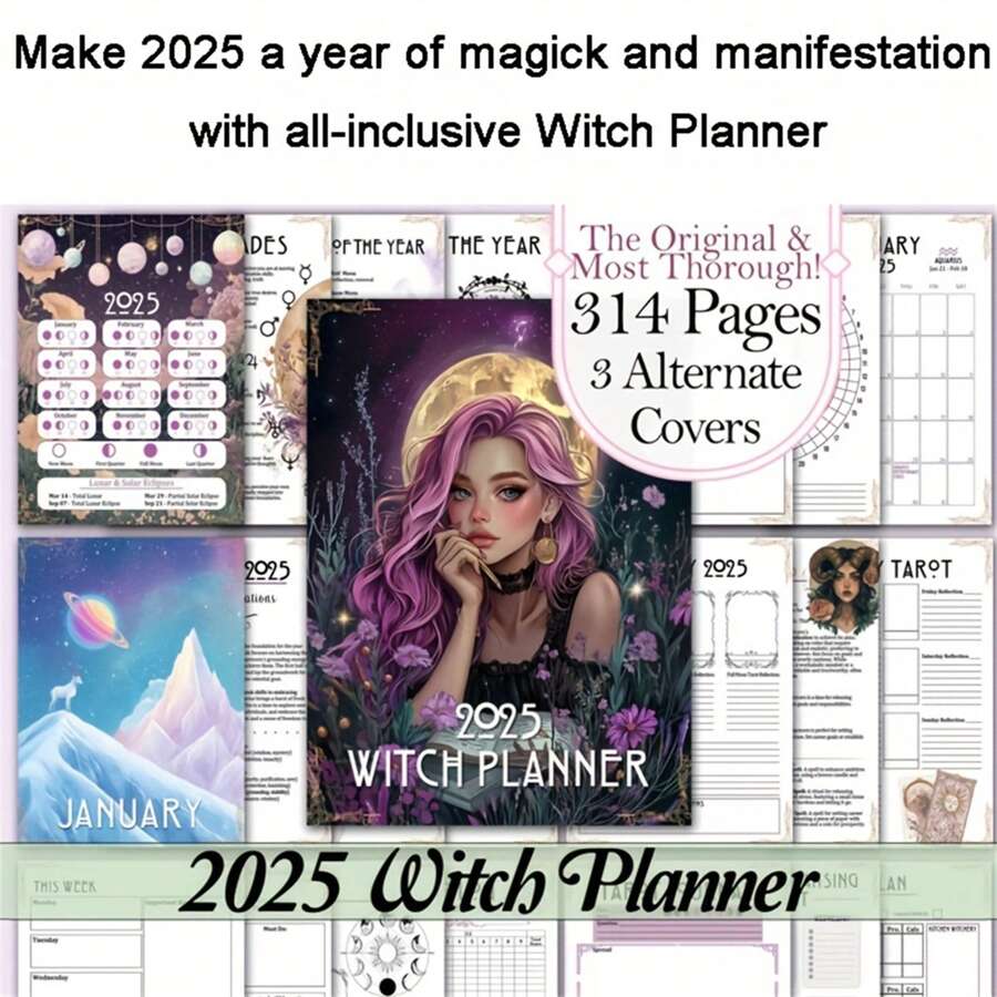 2025 Witch Planner - Monthly, Weekly, And Daily Organizer For Magical ...