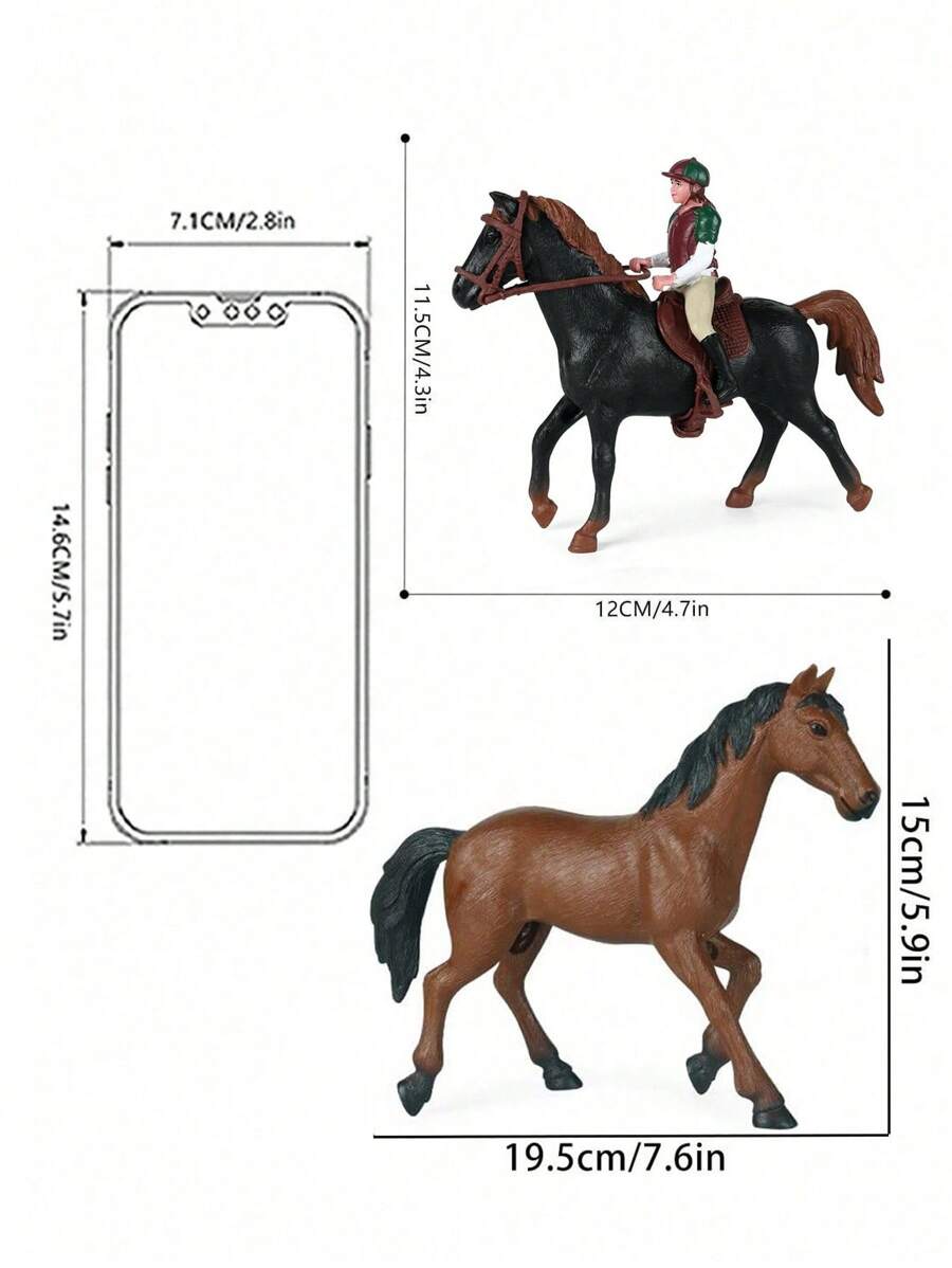 Kids Realistic Animal Toy Models - Static Horse, Unarmored Horse ...