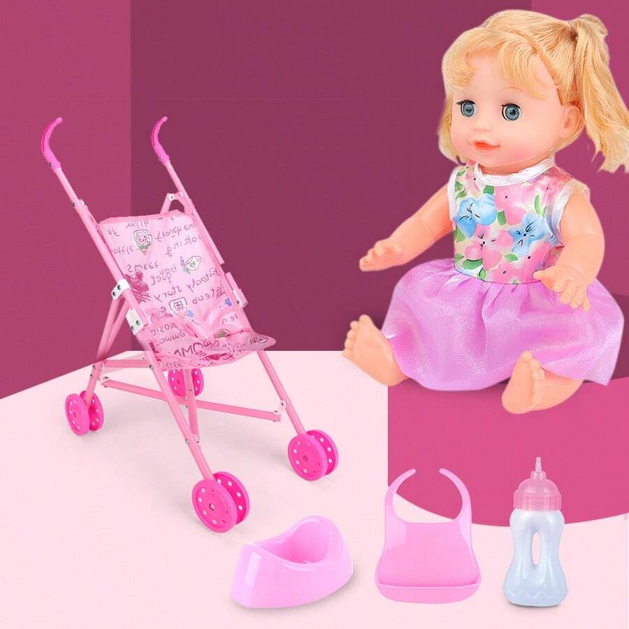 Boneca de Empurrar de Plástico com Função de Beber e Som, Olhos 3D ...