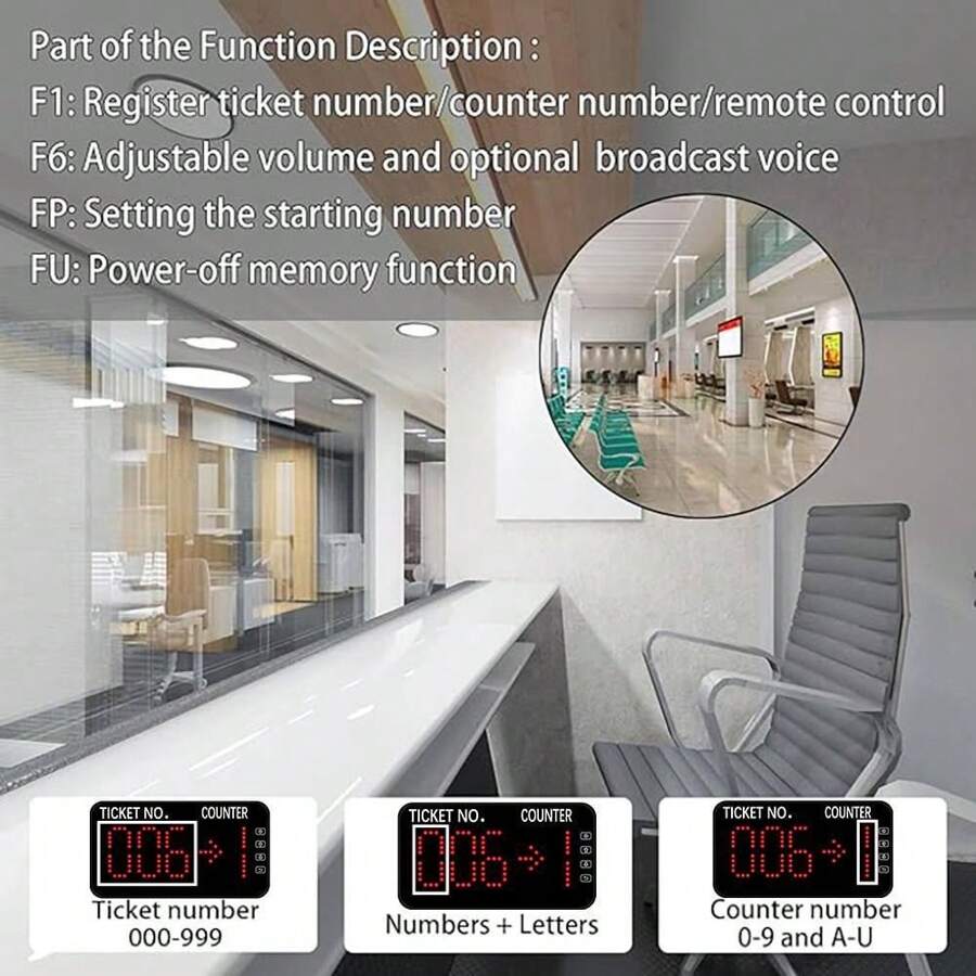 3-Digit Waiting Number Machine Queue Calling System Number Calling System For Waiting Number And ...