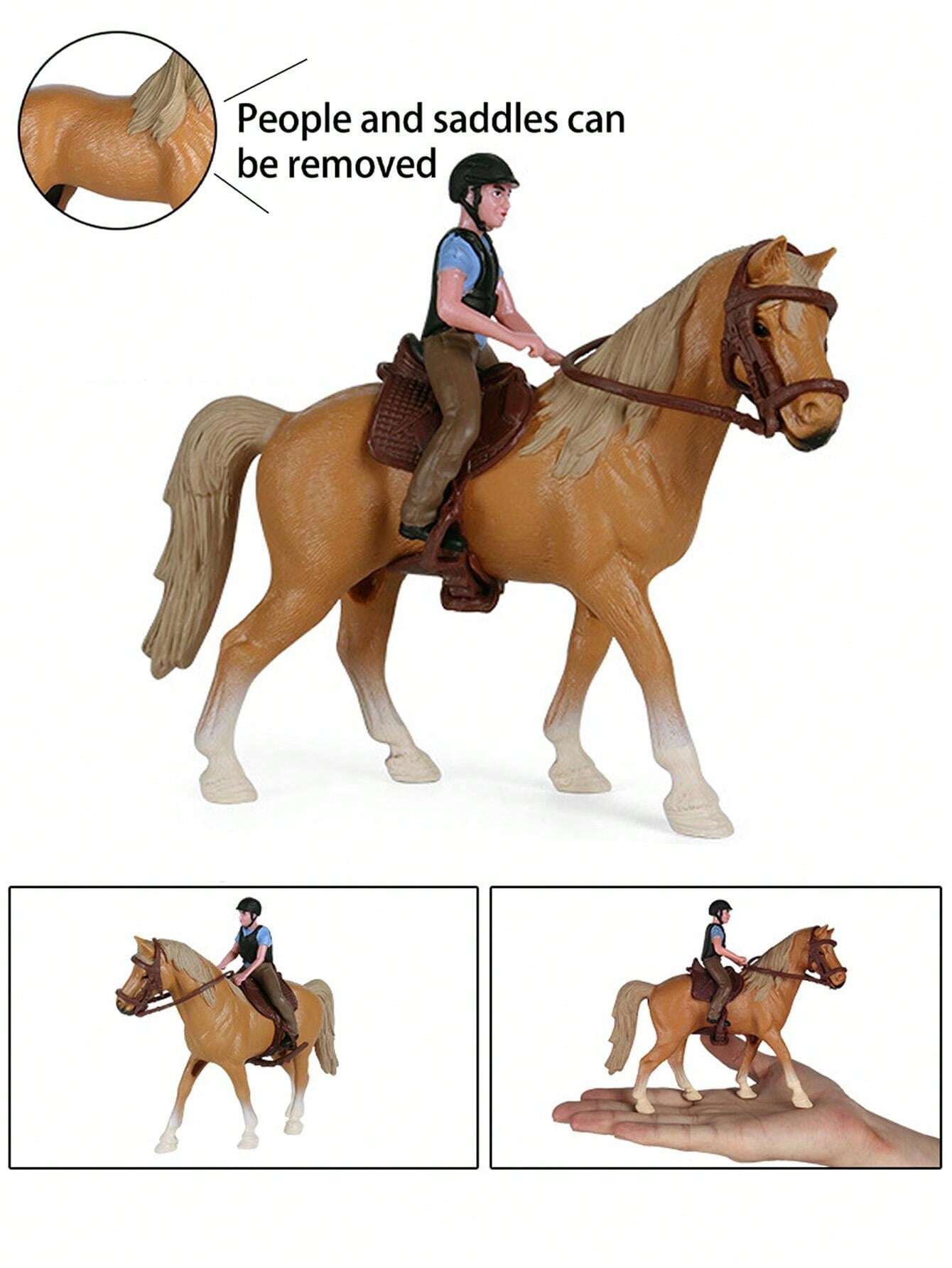 Kids Realistic Animal Toy Models - Static Horse, Unarmored Horse ...