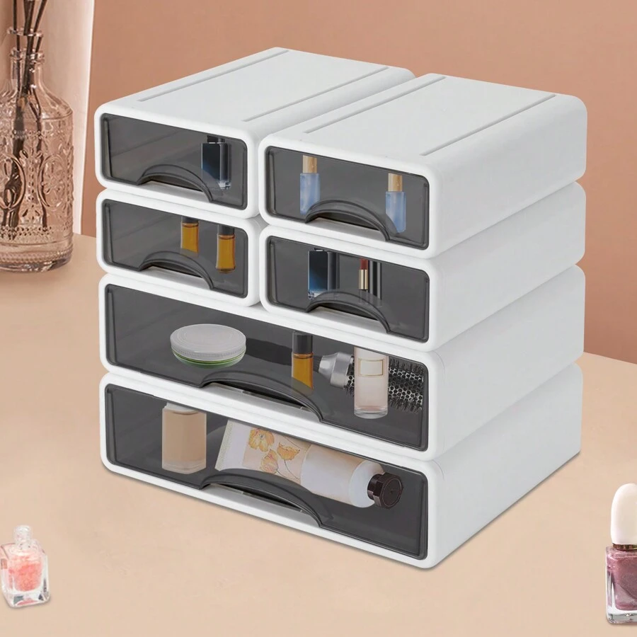 Rainaut Rainaut Stackable Office Storage Box With Drawers, Office Desk ...