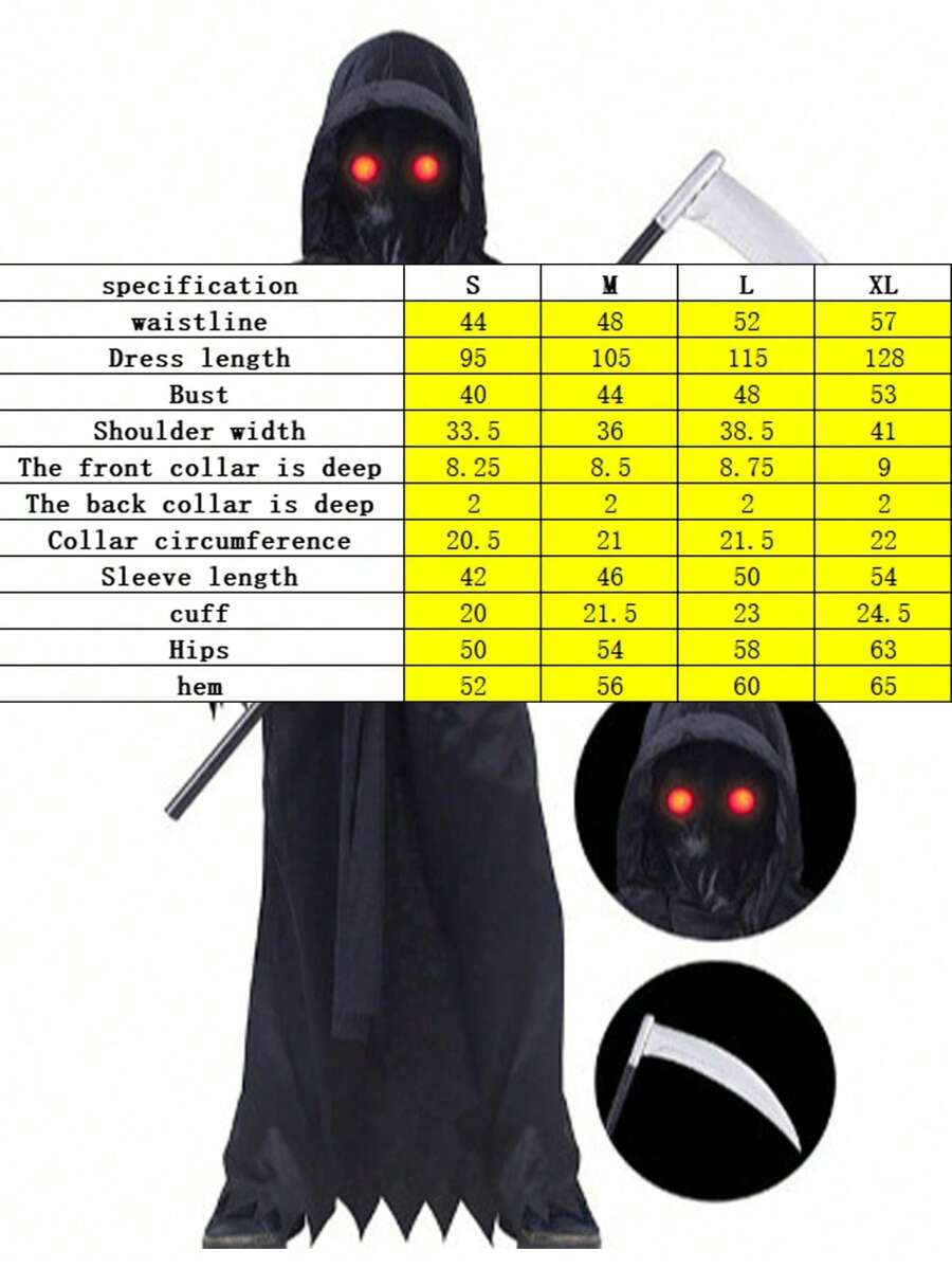 Horror Sickle Dark Messenger Ghost Cosplay Party Costume & Props, New ...