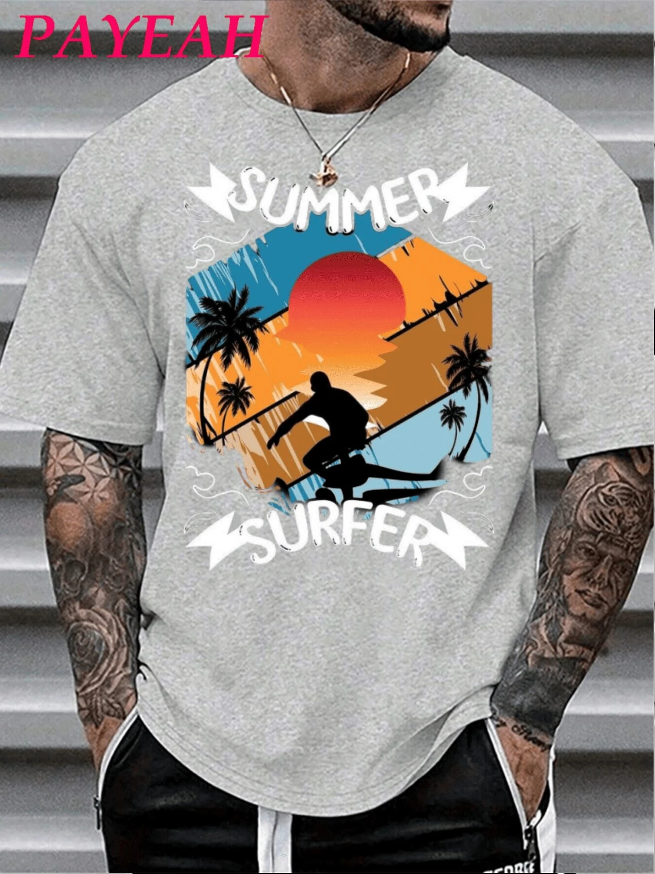 PAYEAH Vintage Surf Surfer Surfer Board Wave Vintage Surf T-Shirt ...