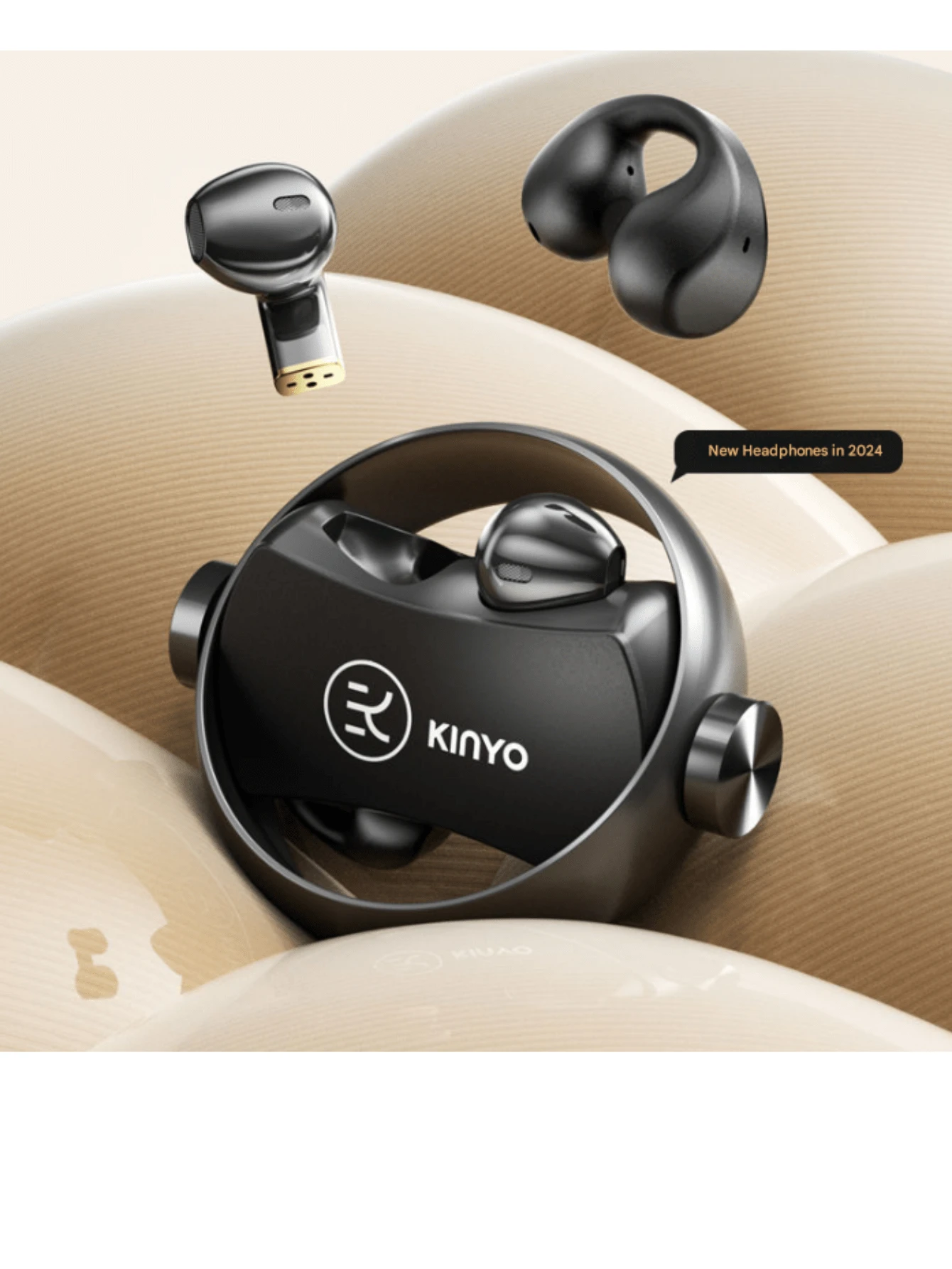 Cuffie Bluetooth realmente senza fili, antirumore, a movimento ...