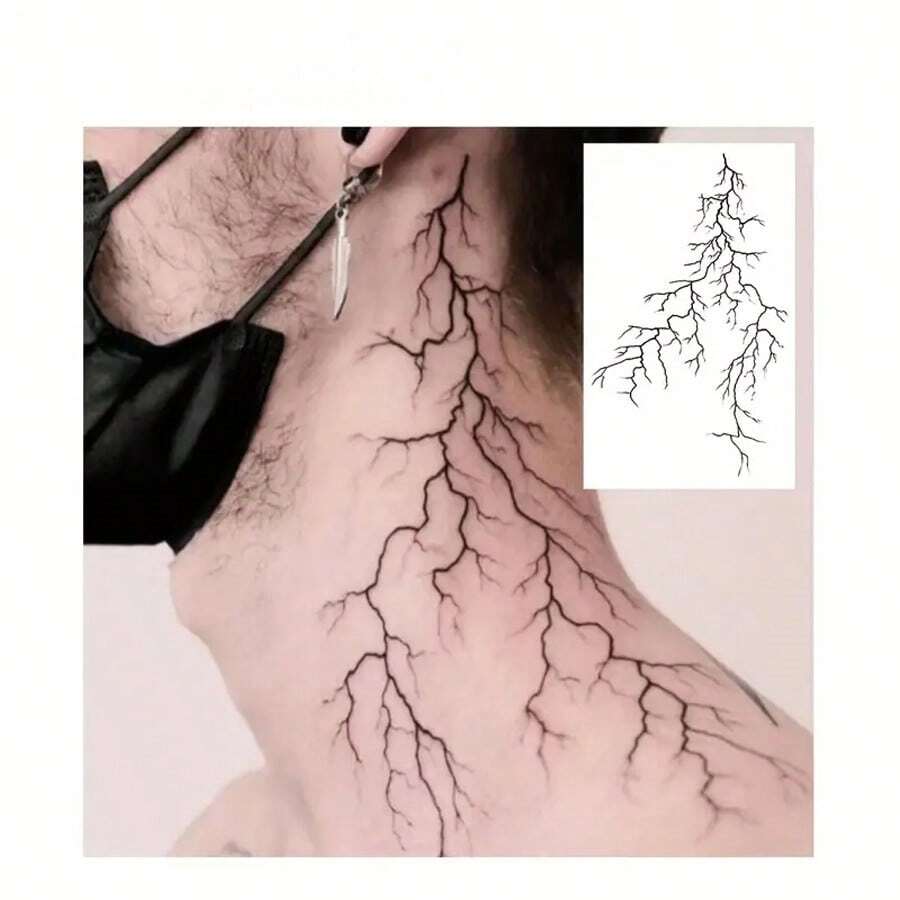 Tatuajes temporales: Diseño de relámpago revolucionario, resistente al ...