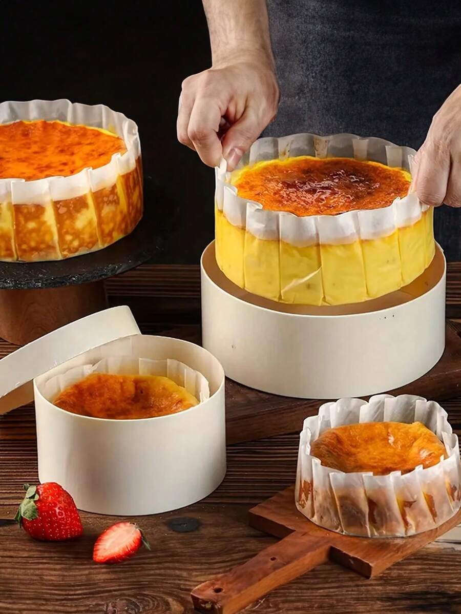 40pcs Baking Parchment Paper Tray - Foldable, Greaseproof Baking Cups ...