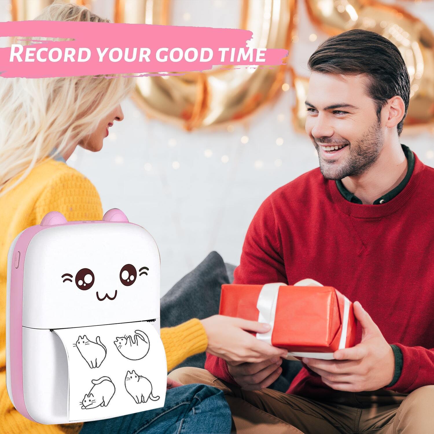 Mini Thermal Printer, Portable Pocket Smart Inkless Thermal Printer ...