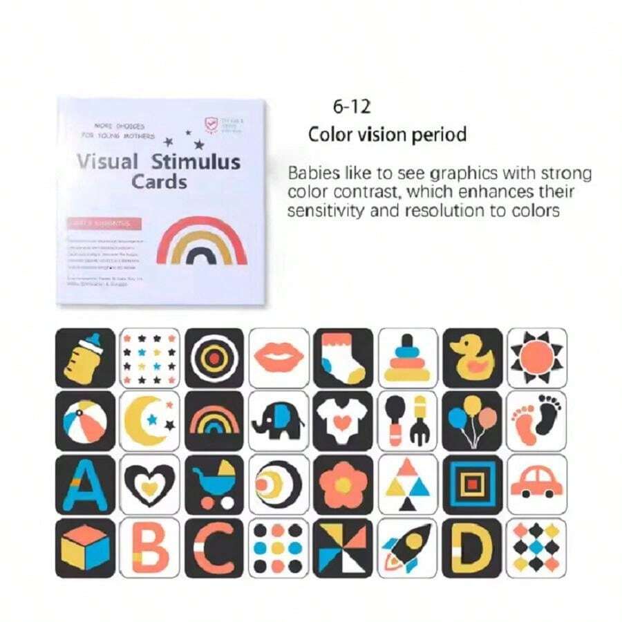 Black And White Baby Flash Cards, Early Education Cards For Newborn ...
