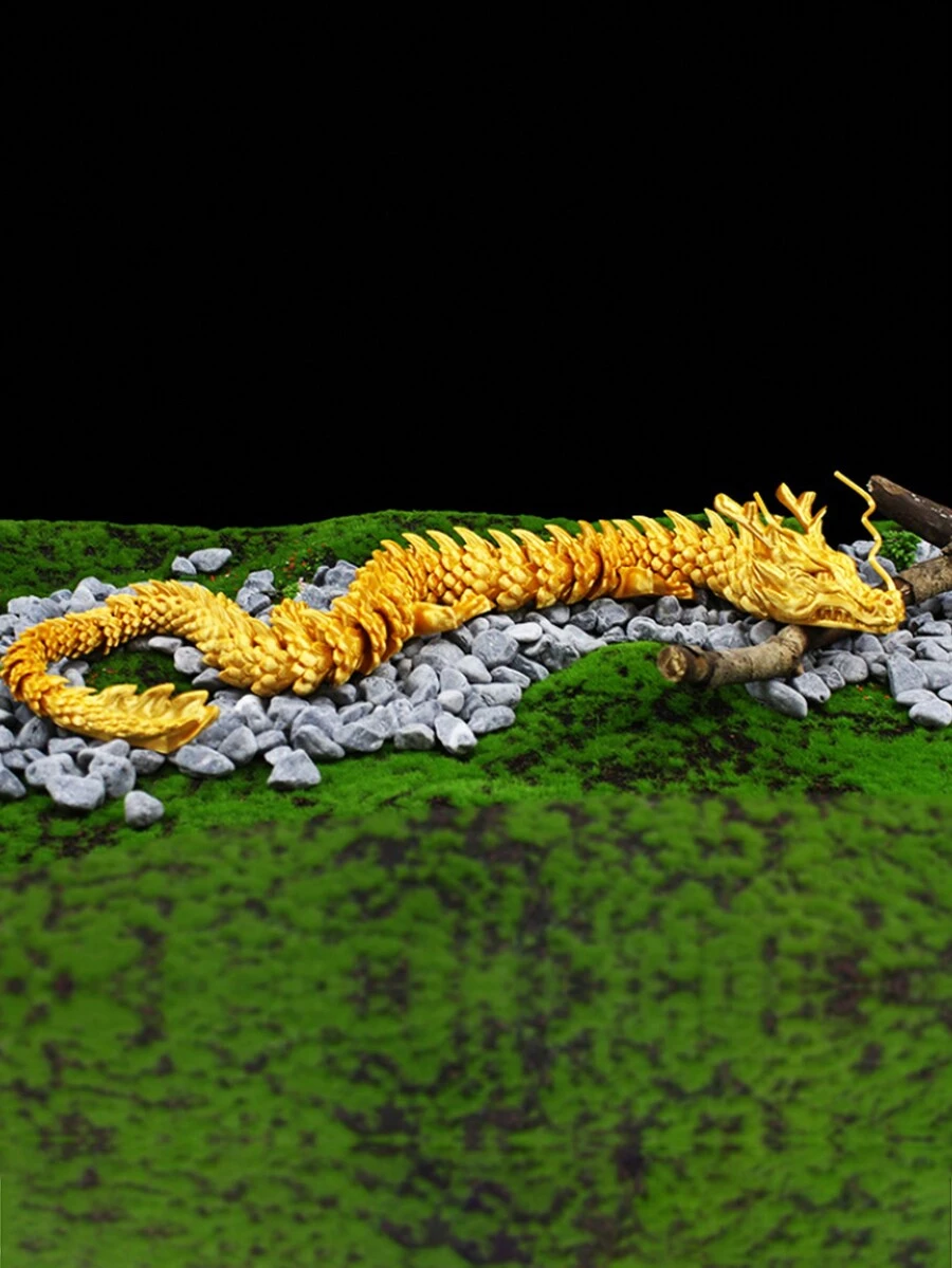 1pc 3D Printed China Dragon Ornament, Colorful Crystal Dragon Ornament ...