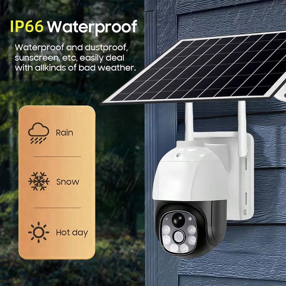 WIFI Wireless IP Camera Solar Camera Low Power Consumption Built-In ...