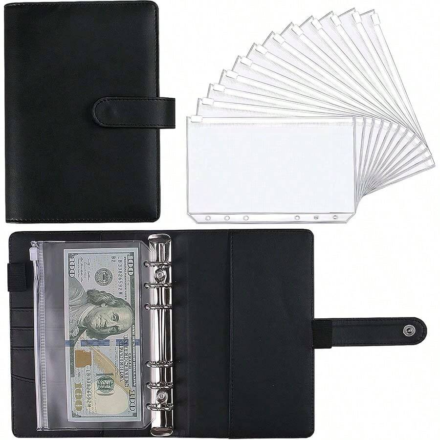 Savings Folder, Cash Envelope Savings Challenge Book, 10 Zippered ...