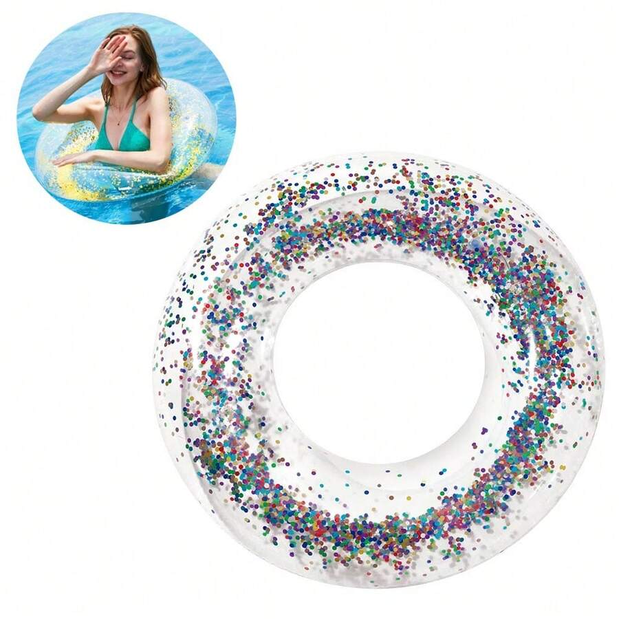 Inflatable Float With Metallic Glitter Circular 55 Cm Funs | SHEIN USA