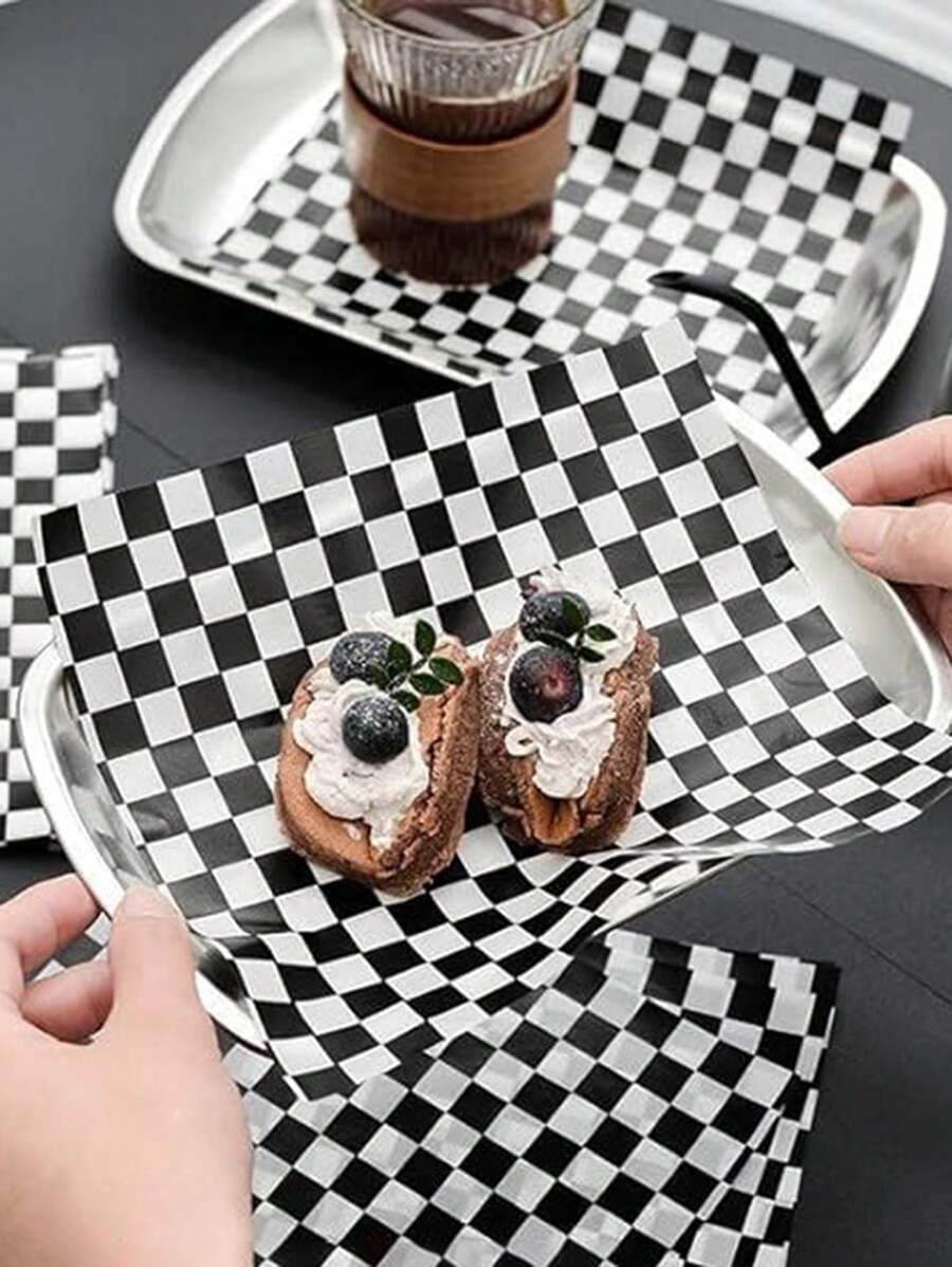 50pcs, Dry Waxed Deli Paper, Deli Paper, Plastic Food Basket Paper ...