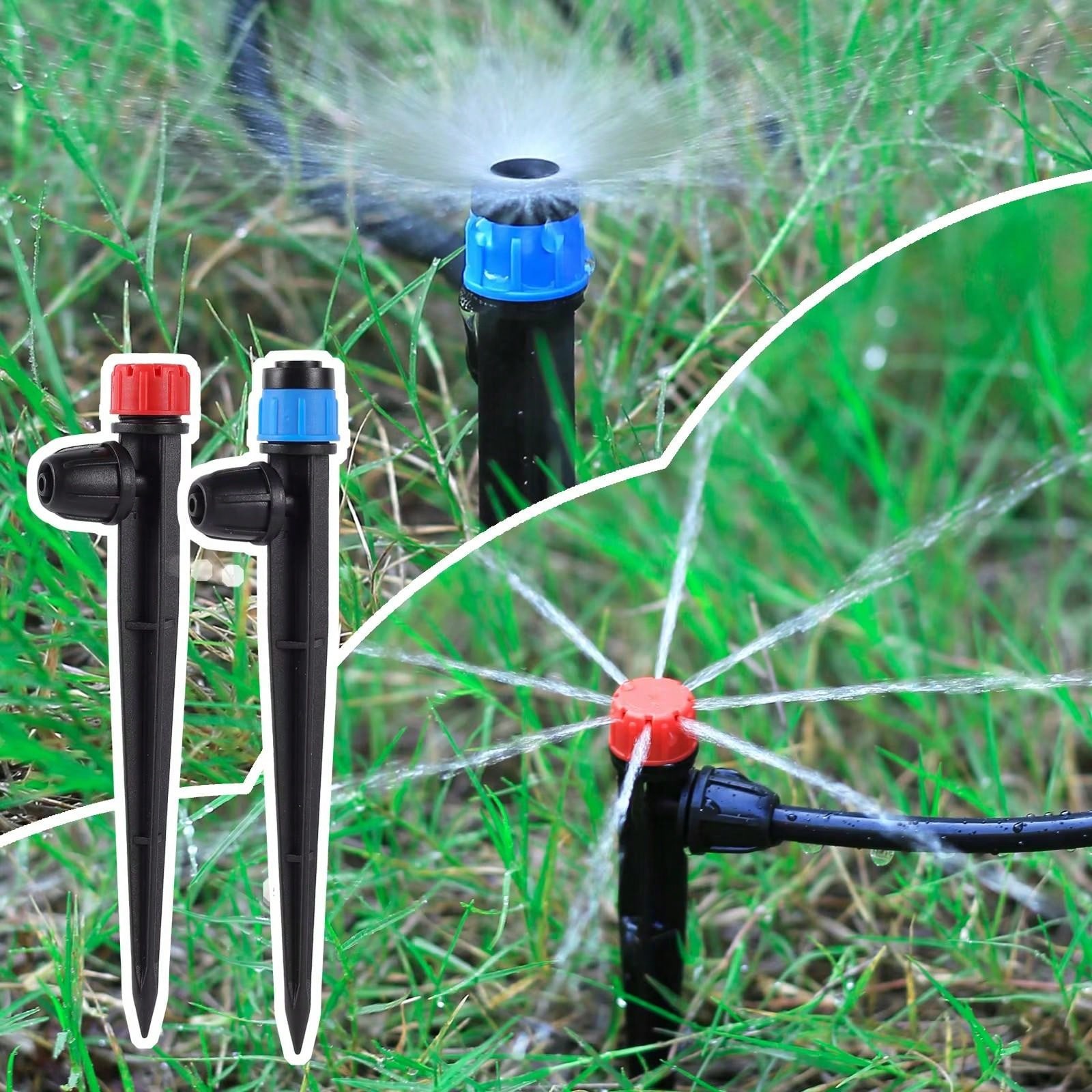 360 Degree Adjustable Irrigation Nozzle, Grounded Plug-In Adjustable ...