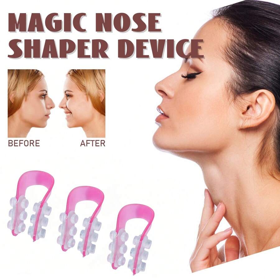 Silicone Nose Clip Nose Bridge Shaper, U-Shape Nose Clip Nose Shaper Beauty Tool, Simple Nose ...