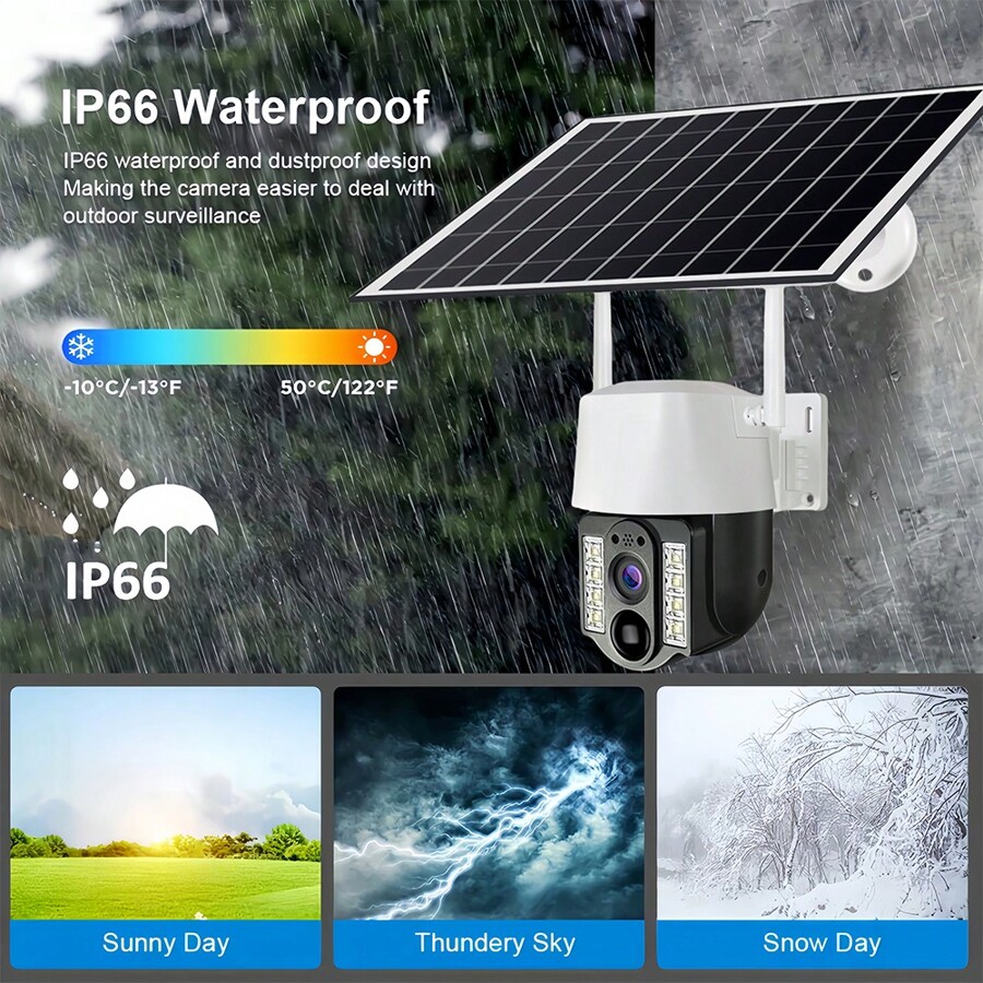 Câmera Solar 2K 5MP HD Câmera Detecção Corporal WiFi Monitor Sem Fio ...