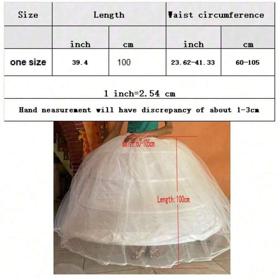 New Hot Sell 4 Hoops Big White Petticoat Super Fluffy Crinoline Slip ...