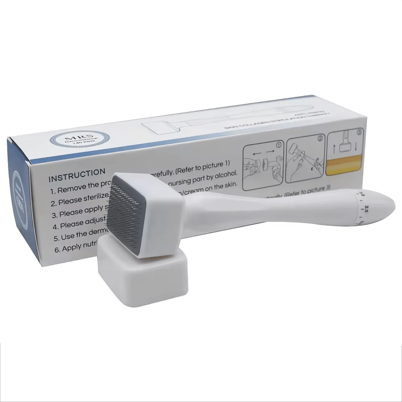 1pc Derma Stamp MRS 140Pins Adjustable Microneedling Seal Microneedle Roller Microneedle Beauty ...