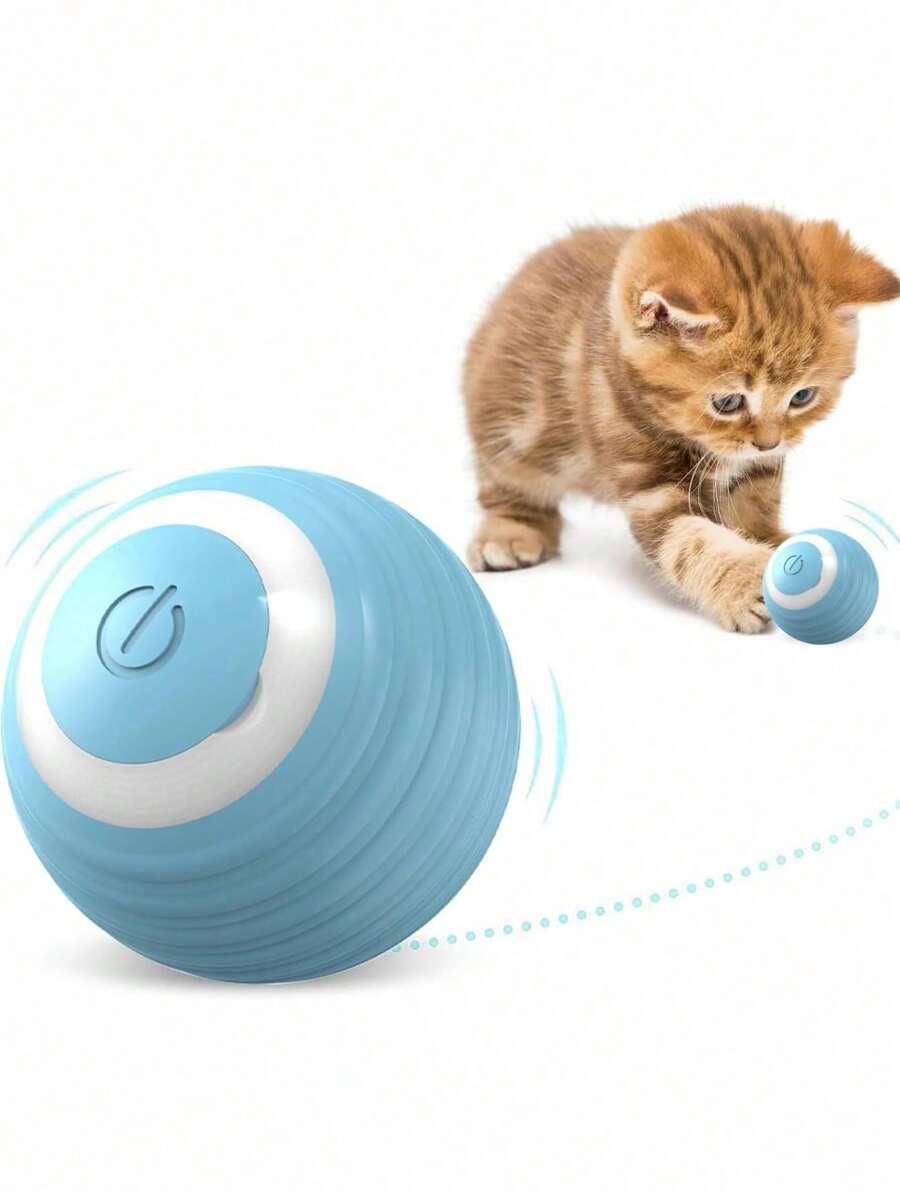 1PC Smart Cat Ball Toy: Automatic Rolling Ball With Stable Design, Safe ...
