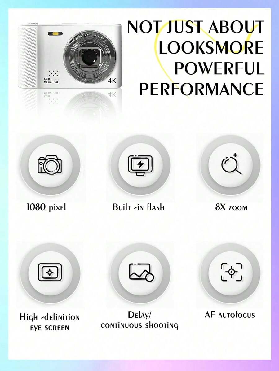 4K Digital Camera, High Pixel & Resolution, Selfie Capable, Mobile ...