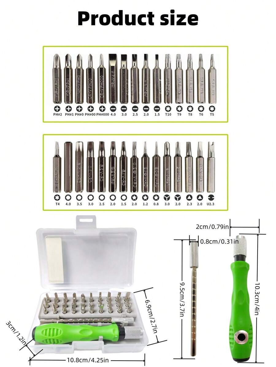 32 Piece Precision Screwdriver Set, Mobile Phone Repair Tool Set, DIY ...