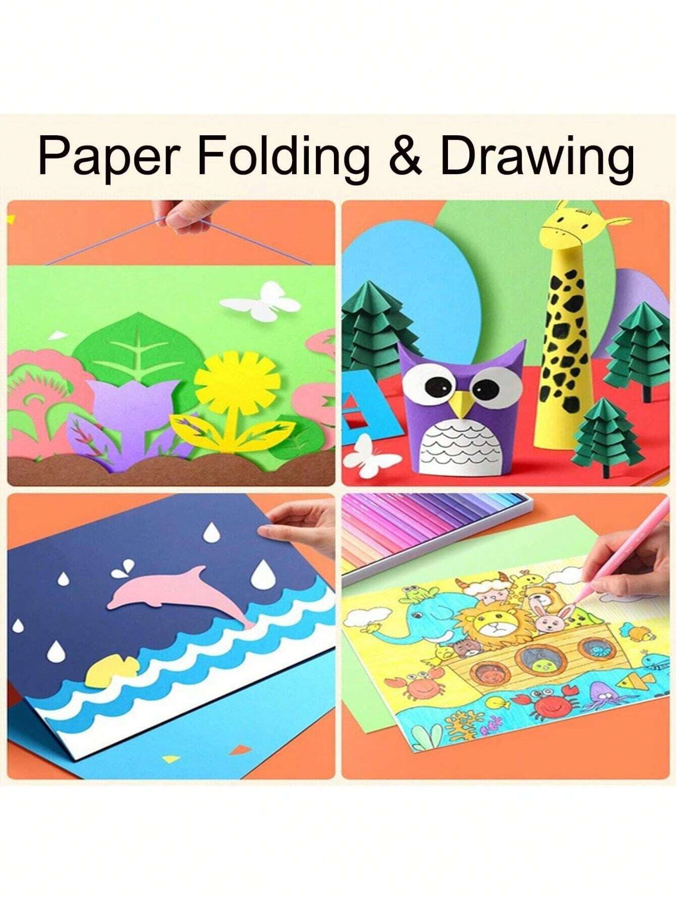 Origami 100 hojas de 10 colores de 10 cm cuadrados de papel de colores ...