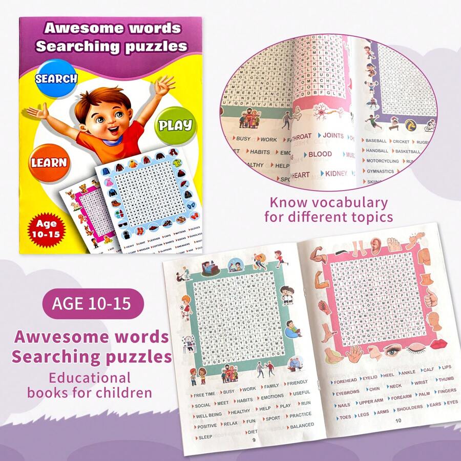 17-Page Early English Words Educational And Cognitive Book For Children ...