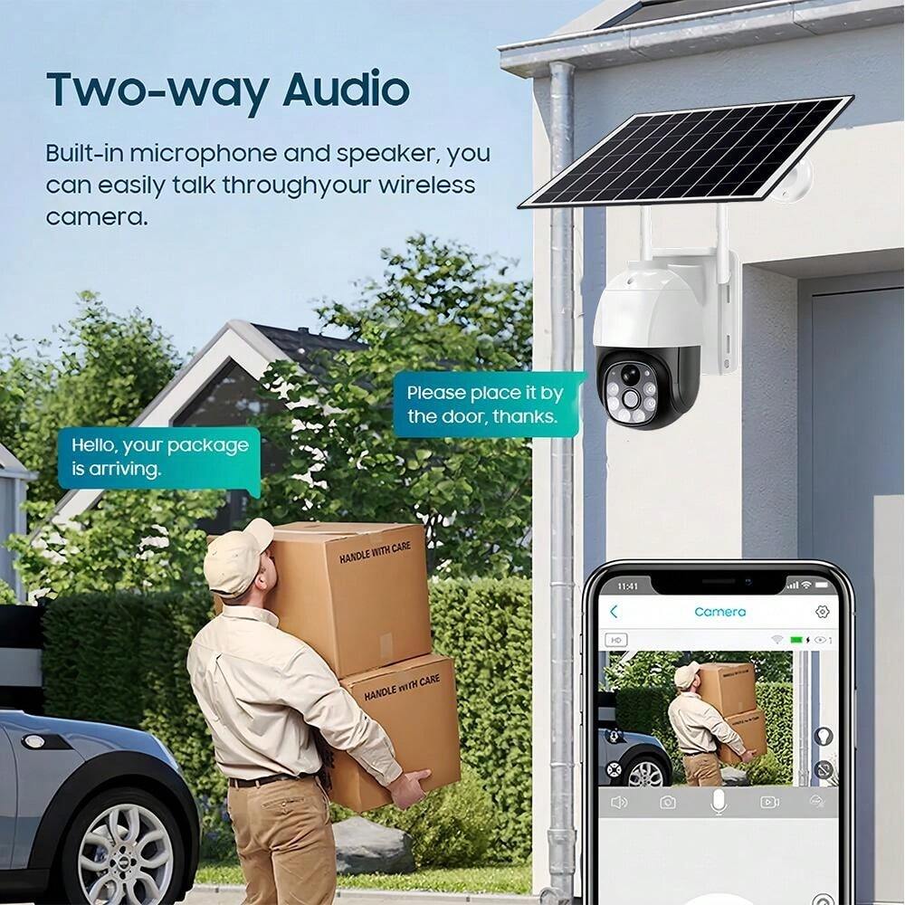 WIFI Wireless IP Camera Solar Camera Low Power Consumption Built-In ...