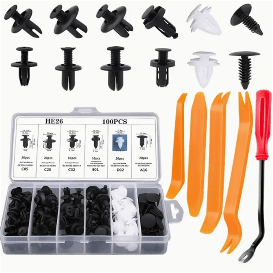 725pcs/Box Auto Plastic Clips Fasteners For Car Door Trim Panel, Bumper ...