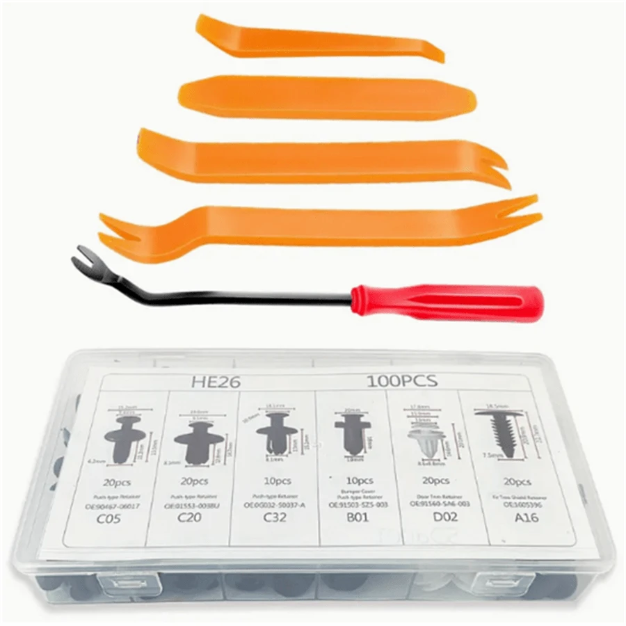 725pcs/Box Auto Plastic Clips Fasteners For Car Door Trim Panel, Bumper ...