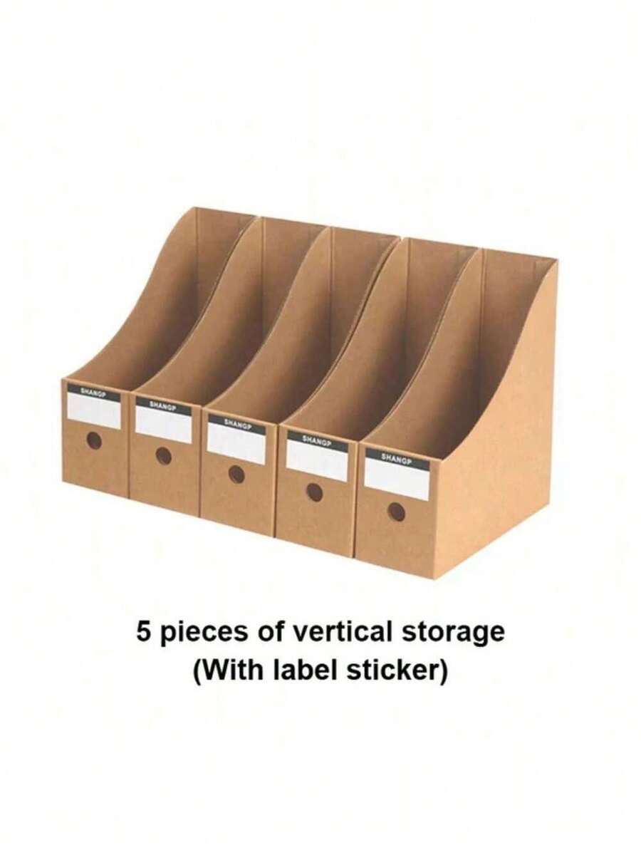 Kraft Paper Files Storage Box Drawer Type Office Box Bookshelf Folder ...