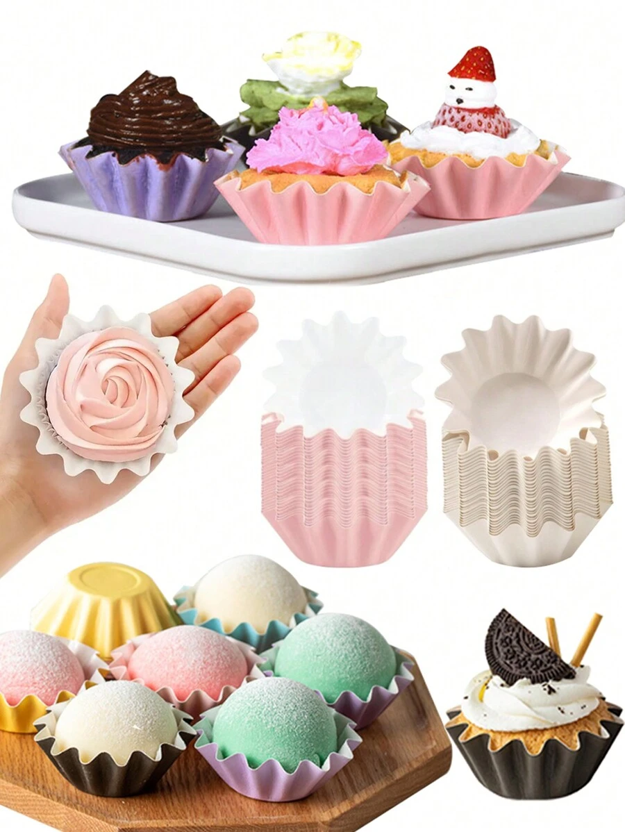 Star Shaped Baking Cups - Multipurpose Paper Cups For Baking, Cupcakes ...