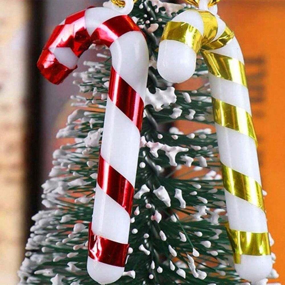 20 Christmas Glitter Candy Canes, Christmas Tree Ornaments, Candy Cane ...