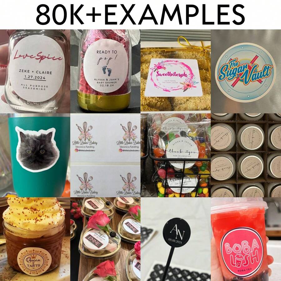 100Pcs Custom Stickers Personalized Business Labels Decals Customized ...