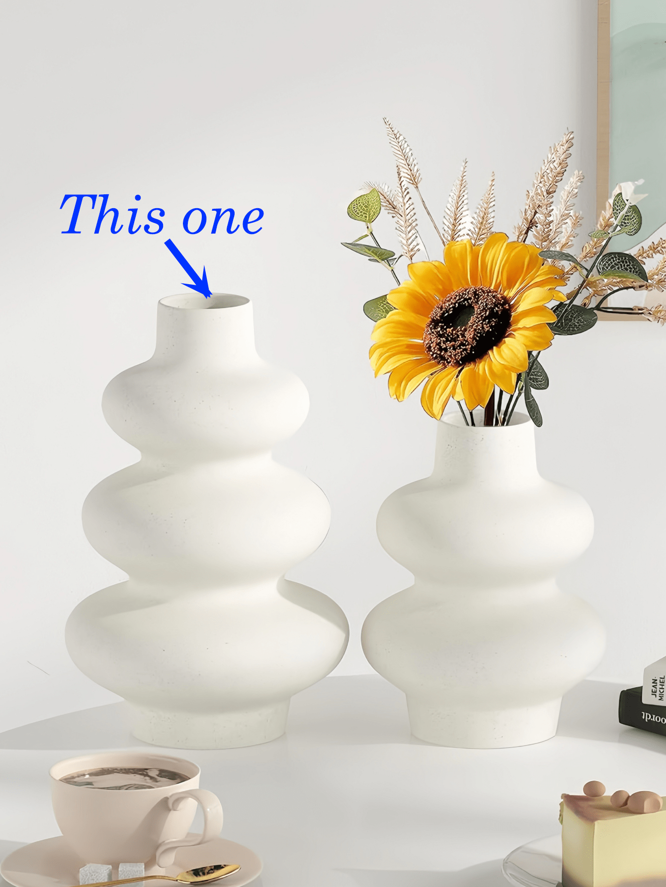 Ceramic Shape Vases, Pampas Grass Small Vases, Modern Bohemian Vases ...